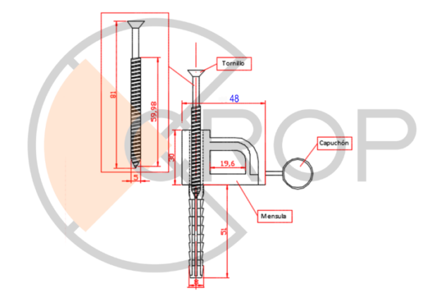 Mensulas de Retencion Para Acometida Soporte de Anclaje